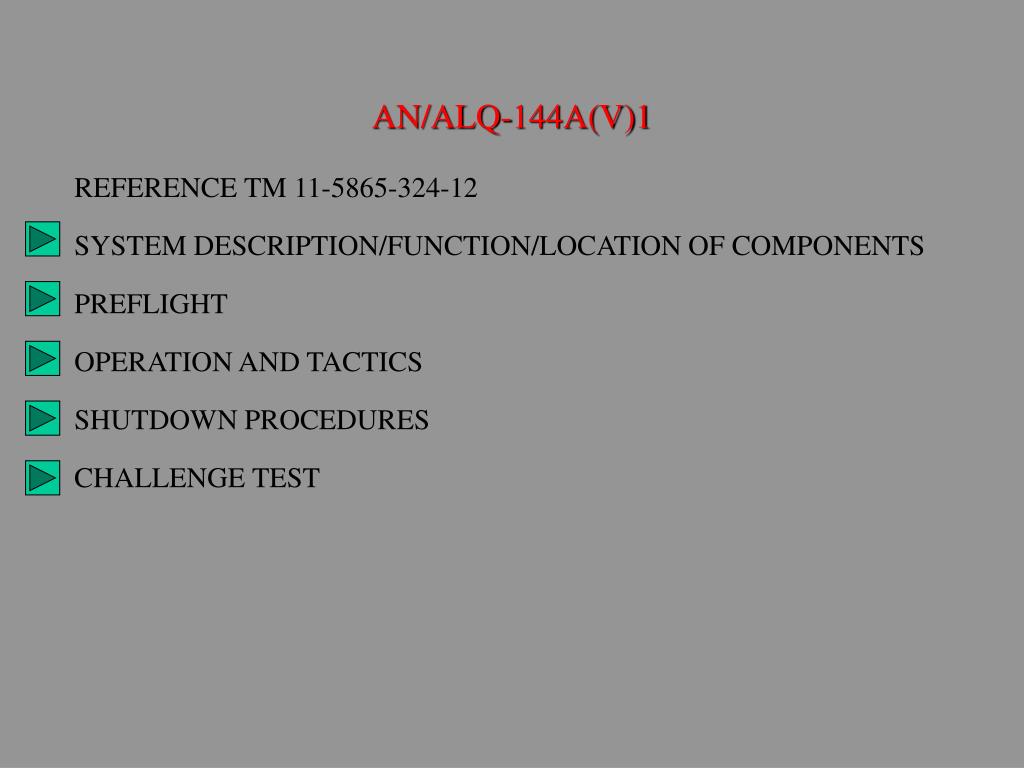 PPT - 717th MEDICAL COMPANY AN/ALQ-144A(V)1 INFRARED COUNTERMEASURE SET ...