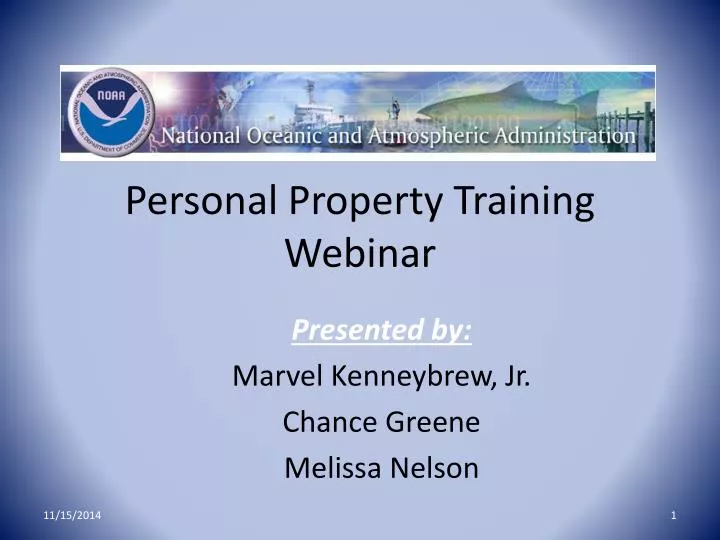 PPT - Personal Property Training Webinar PowerPoint Presentation, free ...