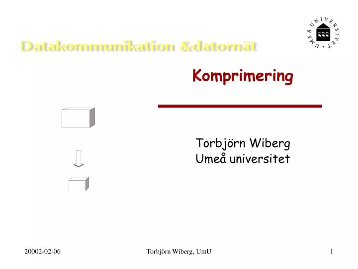 PPT - Komprimering PowerPoint Presentation, free download - ID:6645449