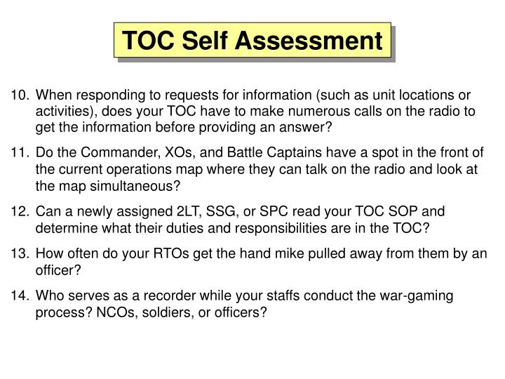 PPT - Welcome to the TOC Operations Class. PowerPoint Presentation - ID ...