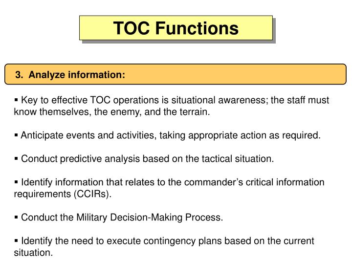 PPT - Welcome to the TOC Operations Class. PowerPoint Presentation - ID ...