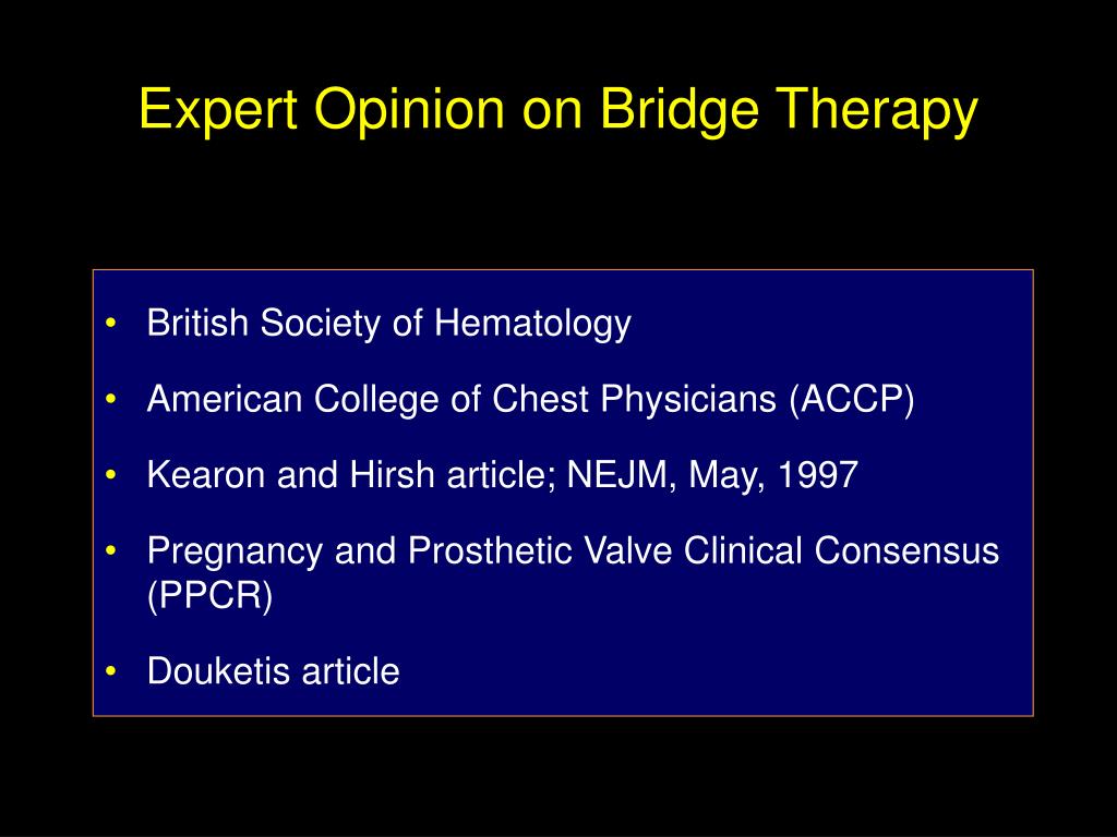 PPT - Bridge Therapy: Peri-operative Anticoagulation Management Amjad ...