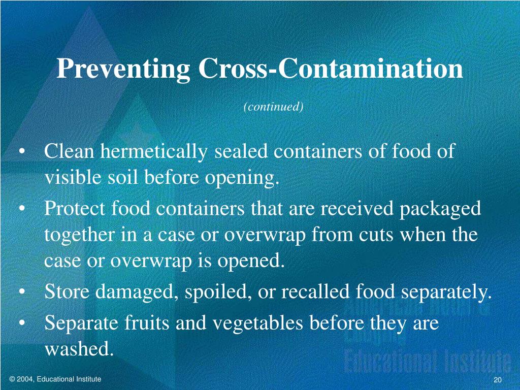 PPT - Chapter 2 Food Contamination and Spoilage PowerPoint Presentation ...