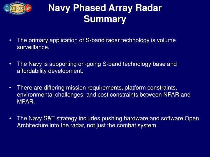 PPT - R&D In Navy Phased Array Radar PowerPoint Presentation - ID:6649229