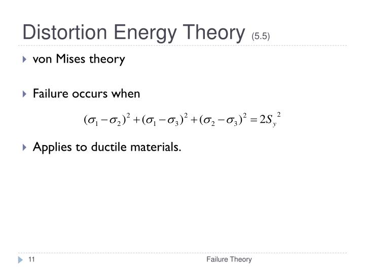 PPT - Failure Theories (5.3-5.8, 5.14) PowerPoint Presentation - ID:6649264