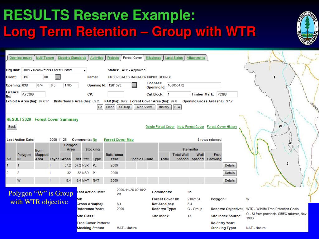 PPT - RESULTS Forest Cover – Treed Retention PowerPoint Presentation ...