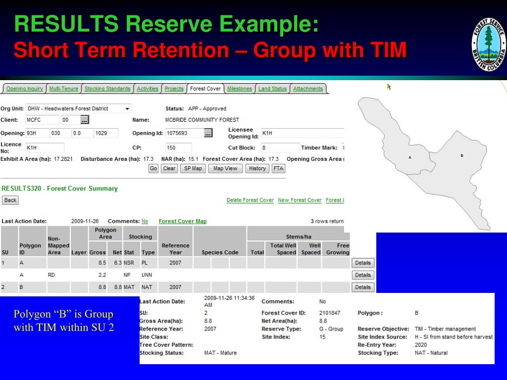PPT - RESULTS Forest Cover – Treed Retention PowerPoint Presentation ...