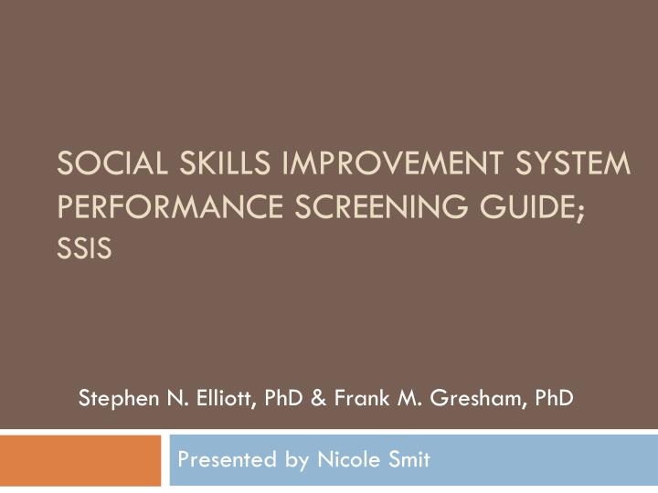 PPT - Overview and Application of Common Social-Emotional Screeners ...