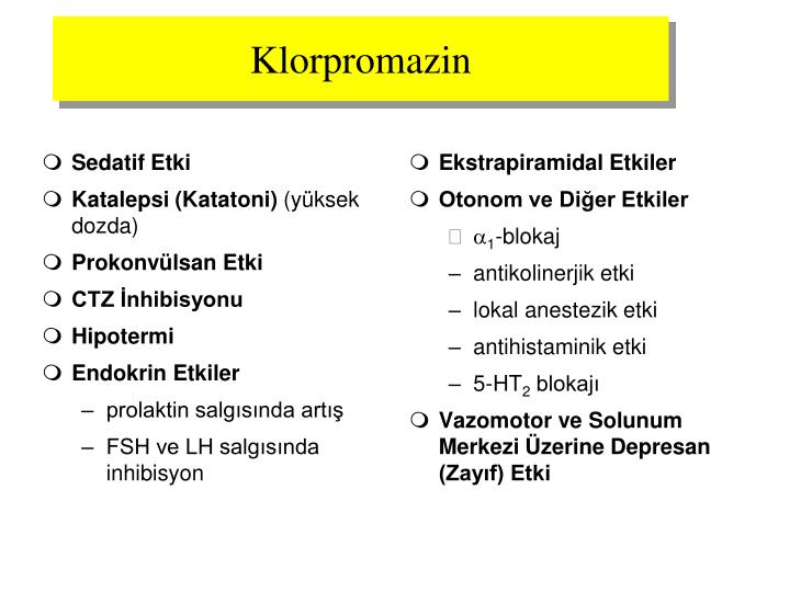 PPT - Antipsikotikler (Nöroleptikler) PowerPoint Presentation - ID:6650049
