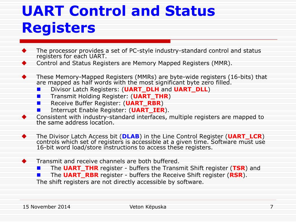 PPT - Universal Asynchronous Receiver Transmitter PowerPoint ...