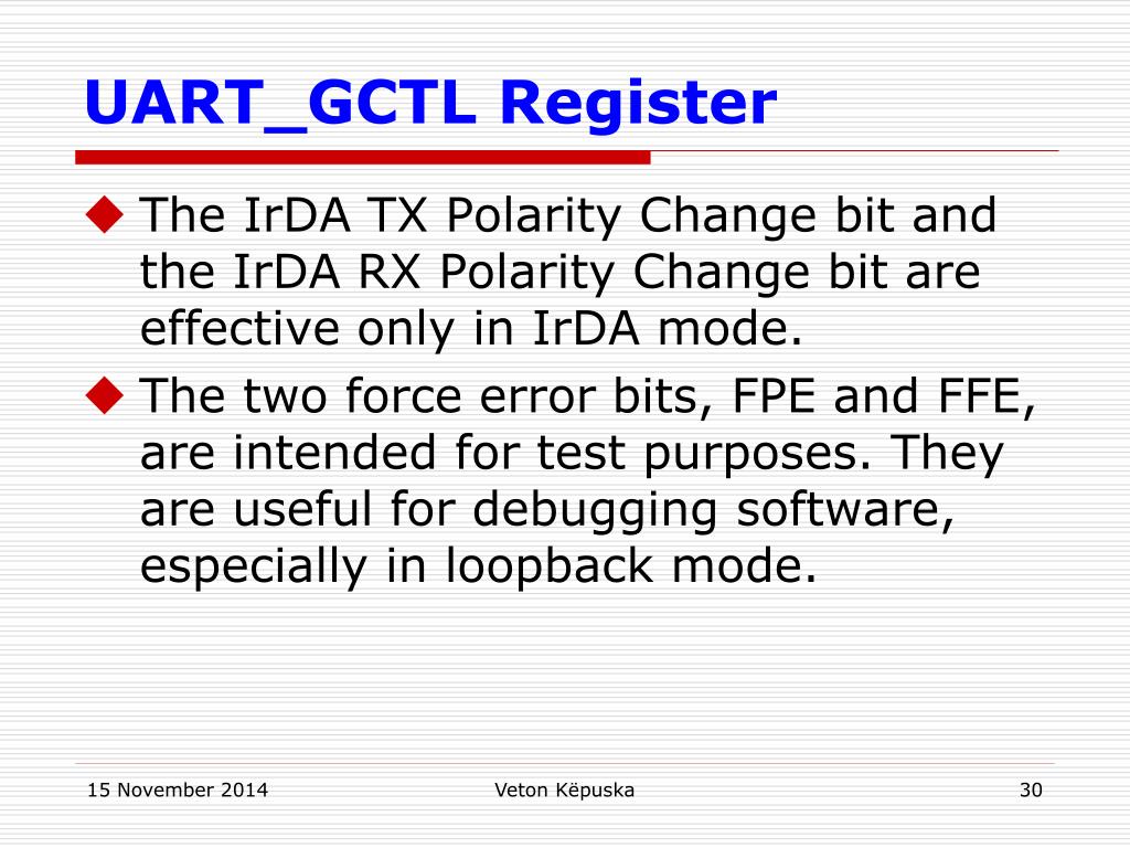 PPT - Universal Asynchronous Receiver Transmitter PowerPoint ...