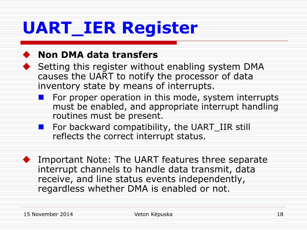 PPT - Universal Asynchronous Receiver Transmitter PowerPoint ...