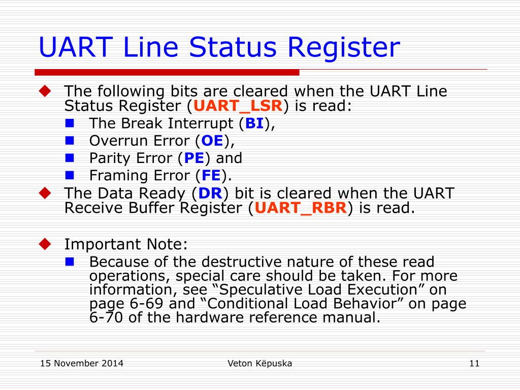 PPT - Universal Asynchronous Receiver Transmitter PowerPoint ...