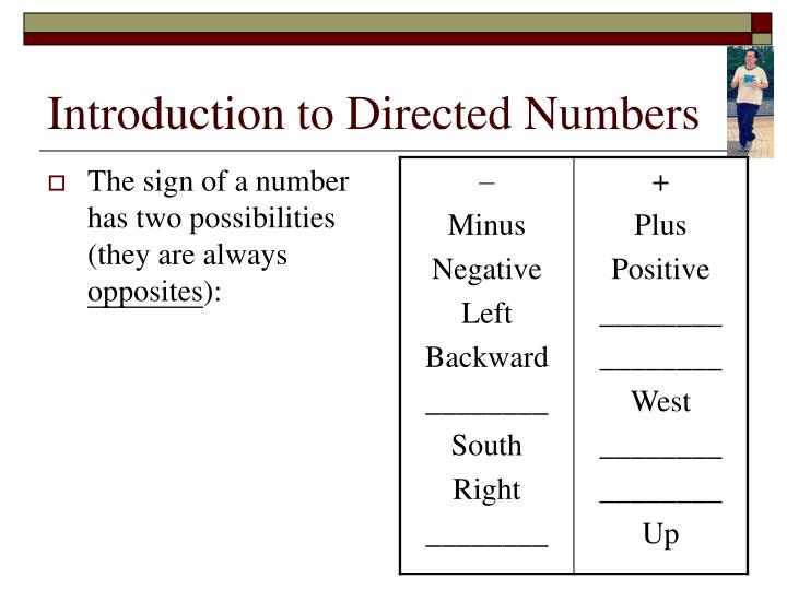 PPT - Directed Numbers PowerPoint Presentation - ID:6650558