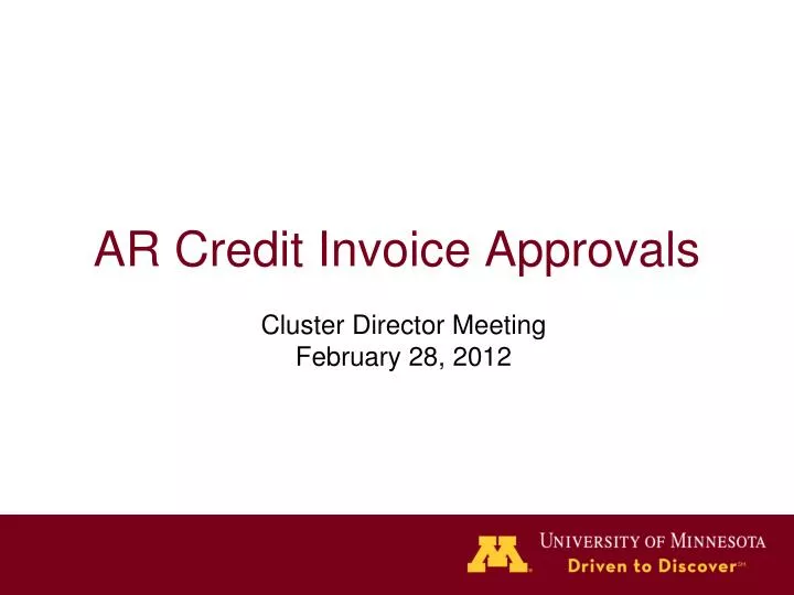 PPT - AR Credit Invoice Approvals PowerPoint Presentation, free ...