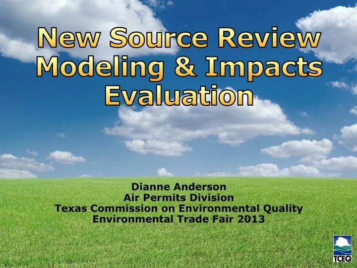 PPT - New Source Review Modeling & Impacts Evaluation PowerPoint ...
