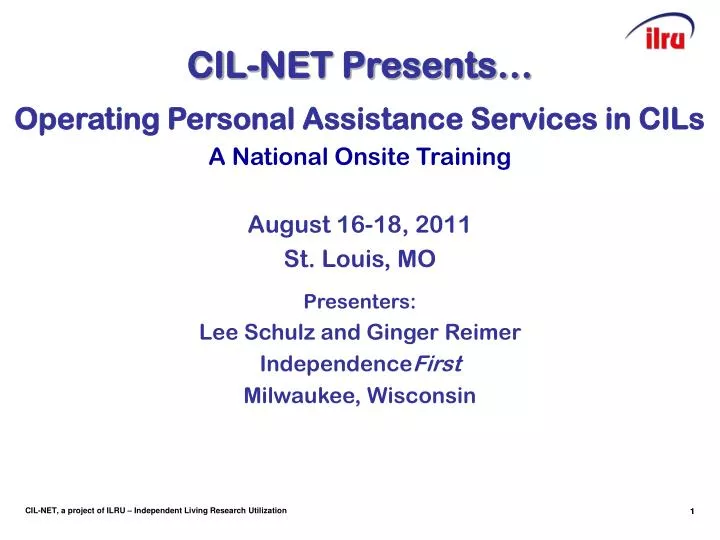 PPT - CIL-NET Presents… PowerPoint Presentation, free download - ID:6651775