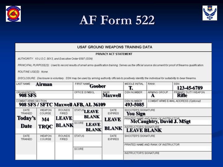 PPT - 908th Security Forces Squadron Combat Arms PowerPoint ...