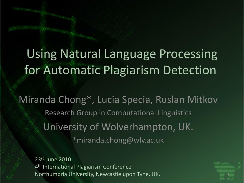 PPT - Using Natural Language Processing for Automatic Plagiarism ... PPT - Using Natural Language Processing for Automatic Plagiarism ...