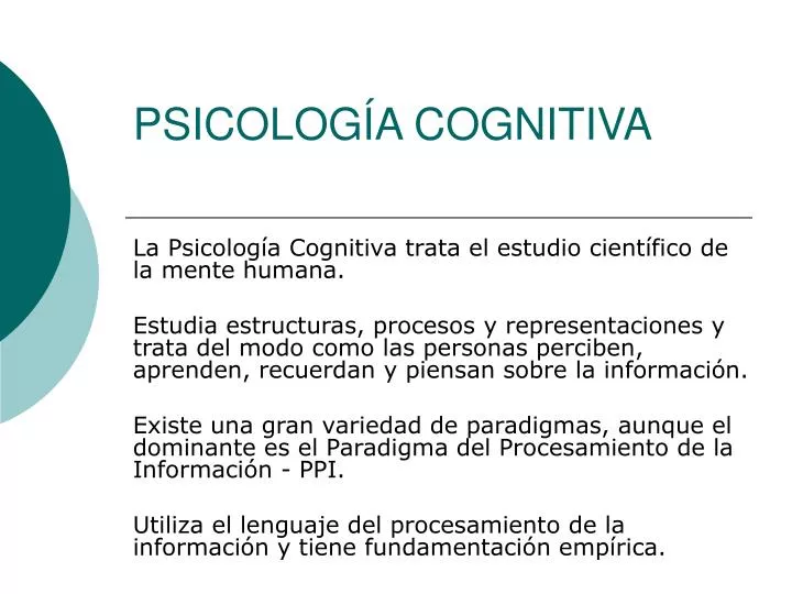 PPT - PSICOLOGÍA COGNITIVA PowerPoint Presentation, free download - ID:6653149