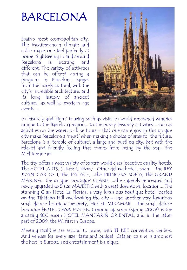PPT - BARCELONA PowerPoint Presentation, free download - ID:6653395
