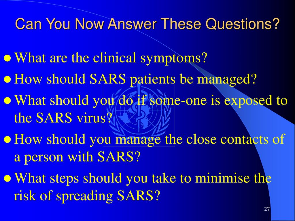 PPT - Severe Acute Respiratory Syndrome (SARS) PowerPoint Presentation ...
