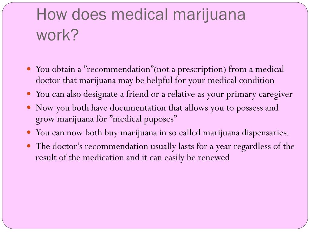 PPT - Medical Marijuana a way to legalize cannabis? PowerPoint ...
