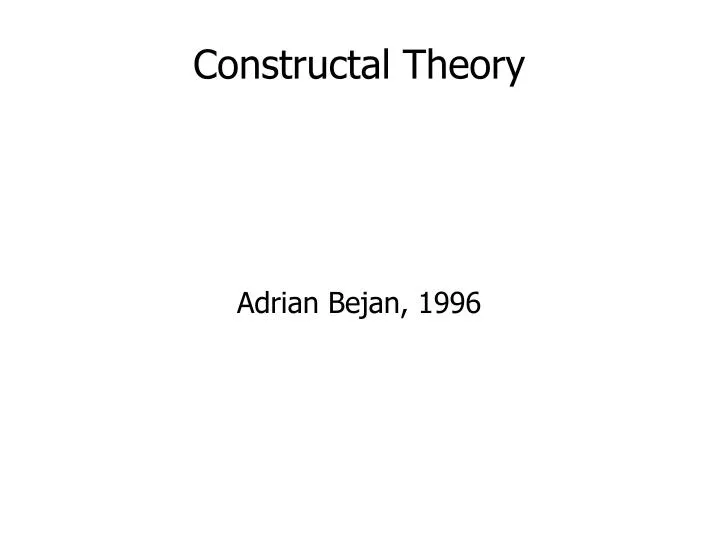 PPT - Constructal Theory PowerPoint Presentation, free download - ID ...
