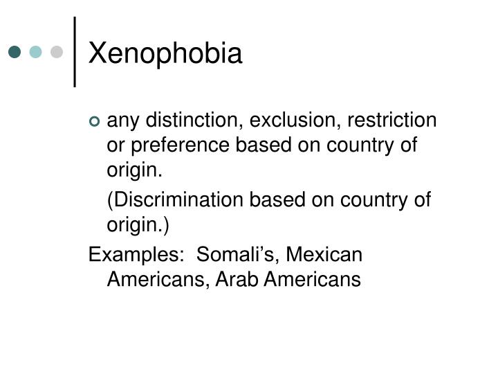 What Xenophobia Is With Examples