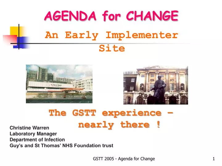 PPT - AGENDA for CHANGE PowerPoint Presentation, free download - ID:6655531