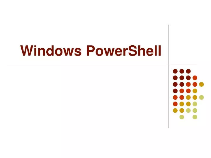 PPT - Windows PowerShell PowerPoint Presentation, free download - ID ...
