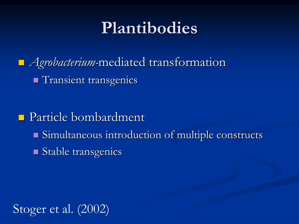 PPT - Production of Human Immunoglobulin G Antibodies in Plants ...
