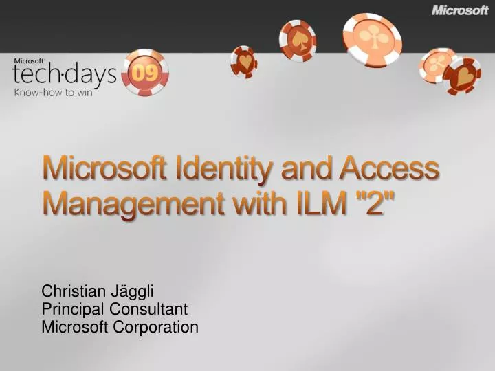 PPT - Microsoft Identity and Access Management with ILM "2" PowerPoint ...