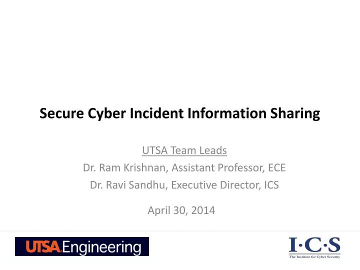 PPT - Secure Cyber Incident Information Sharing PowerPoint Presentation ...