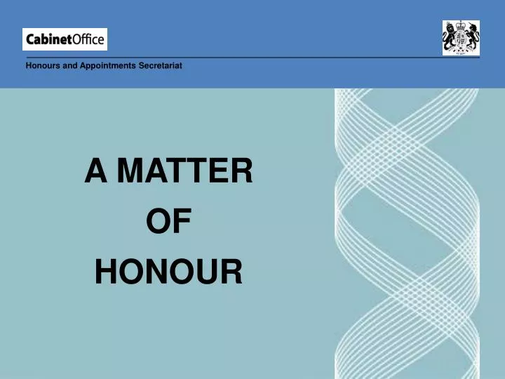 PPT - Honours and Appointments Secretariat PowerPoint Presentation ...