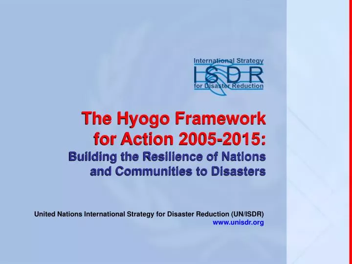 PPT - United Nations International Strategy for Disaster Reduction (UN ...