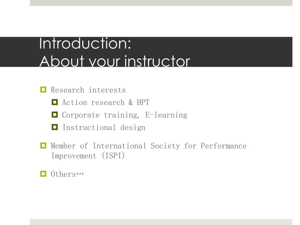 PPT Course Introduction PowerPoint Presentation Free Download ID 6656622