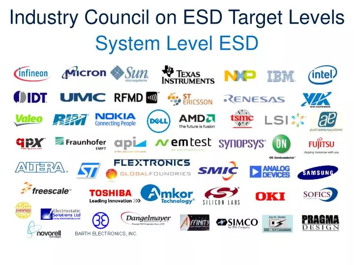 PPT - Industry Council on ESD Target Levels System Level ESD PowerPoint ...