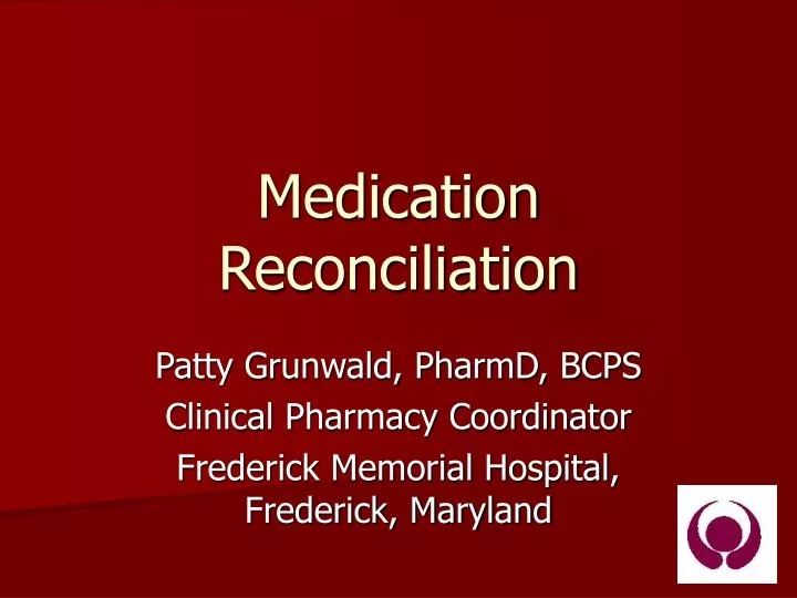 PPT - Medication Reconciliation PowerPoint Presentation, free download ...