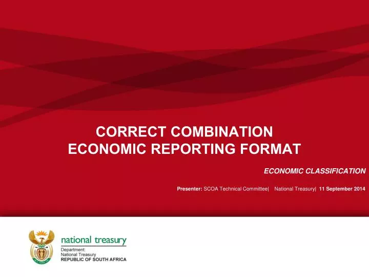 PPT - CORRECT COMBINATION ECONOMIC REPORTING FORMAT PowerPoint ...