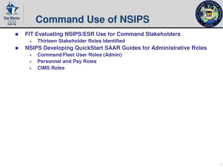 PPT - NSIPS Update PowerPoint Presentation - ID:6658400