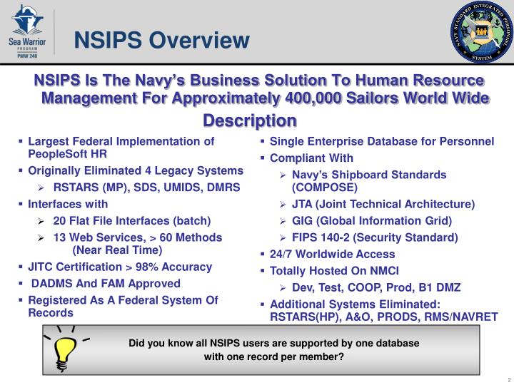 PPT - NSIPS Update PowerPoint Presentation - ID:6658400