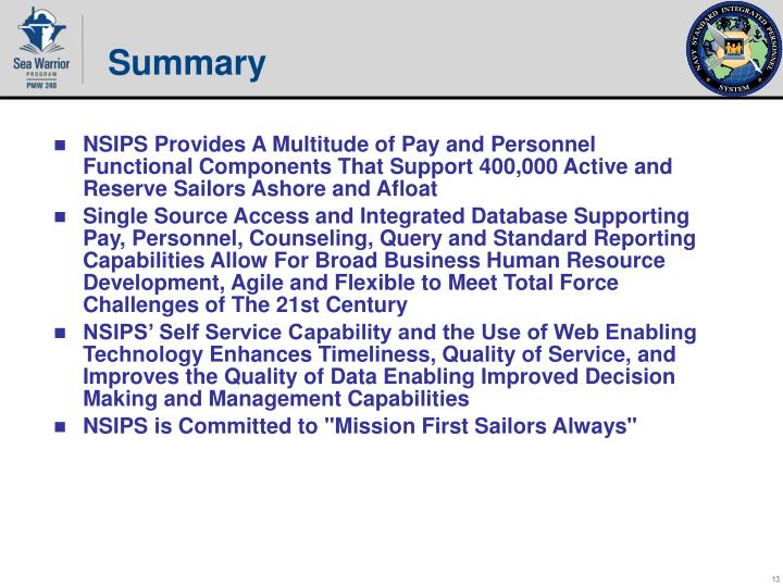 PPT - NSIPS Update PowerPoint Presentation - ID:6658400