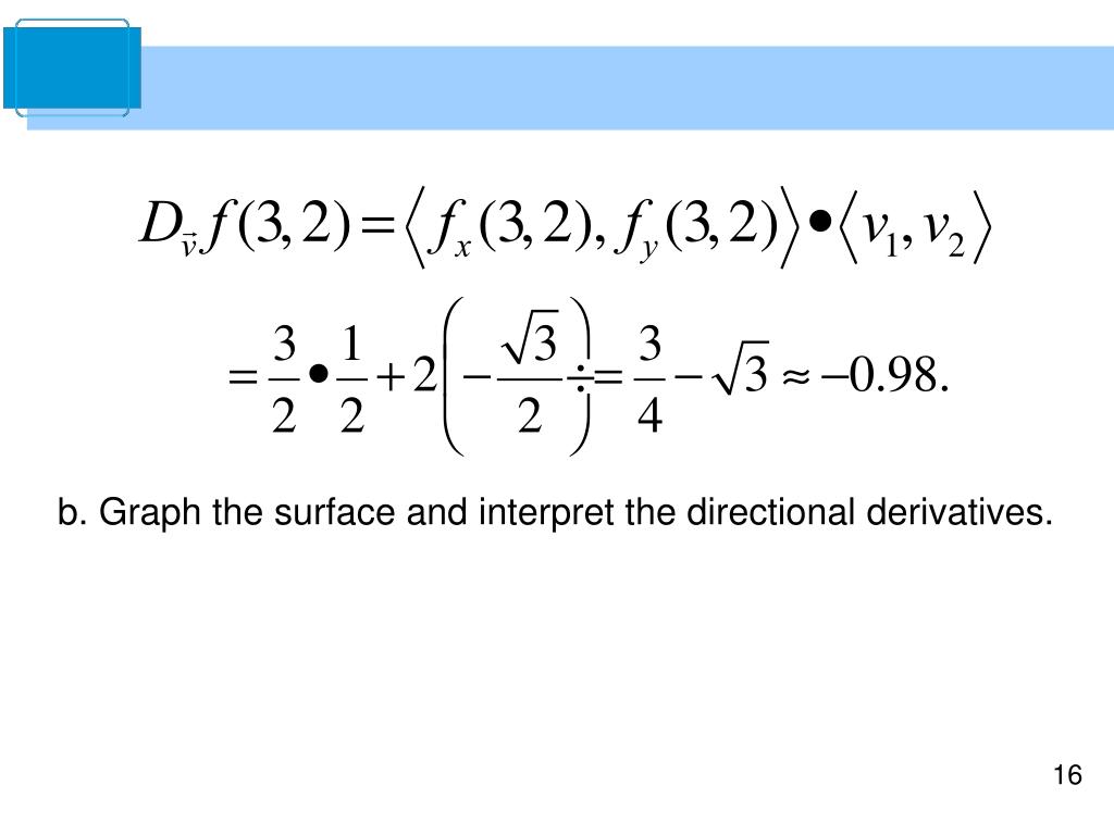 Ppt Directional Derivatives And Gradients Powerpoint Presentation