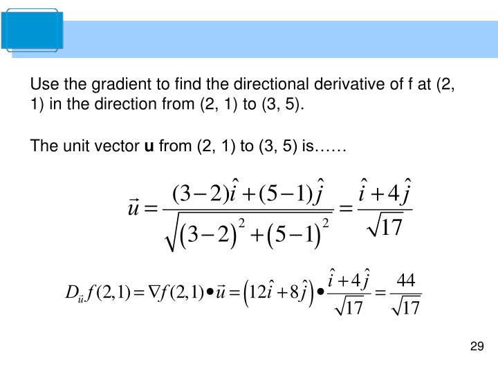 PPT - Directional Derivatives and Gradients PowerPoint Presentation ... PPT - Directional Derivatives and Gradients PowerPoint Presentation ...