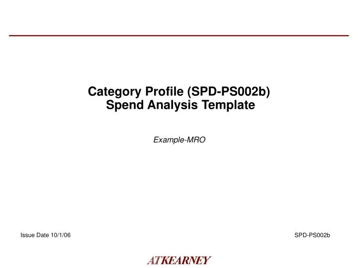 PPT - Category Profile (SPD-PS002b) Spend Analysis Template PowerPoint ...