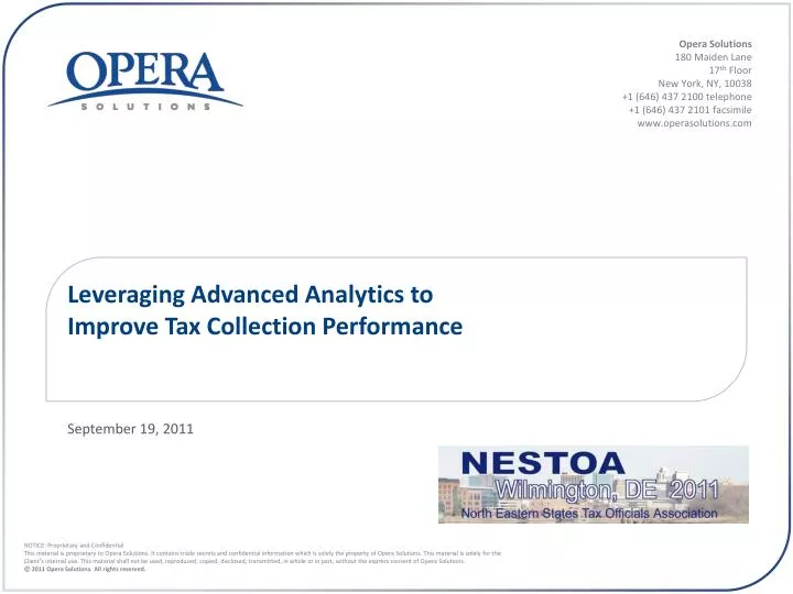PPT - Leveraging Advanced Analytics to Improve Tax Collection ...