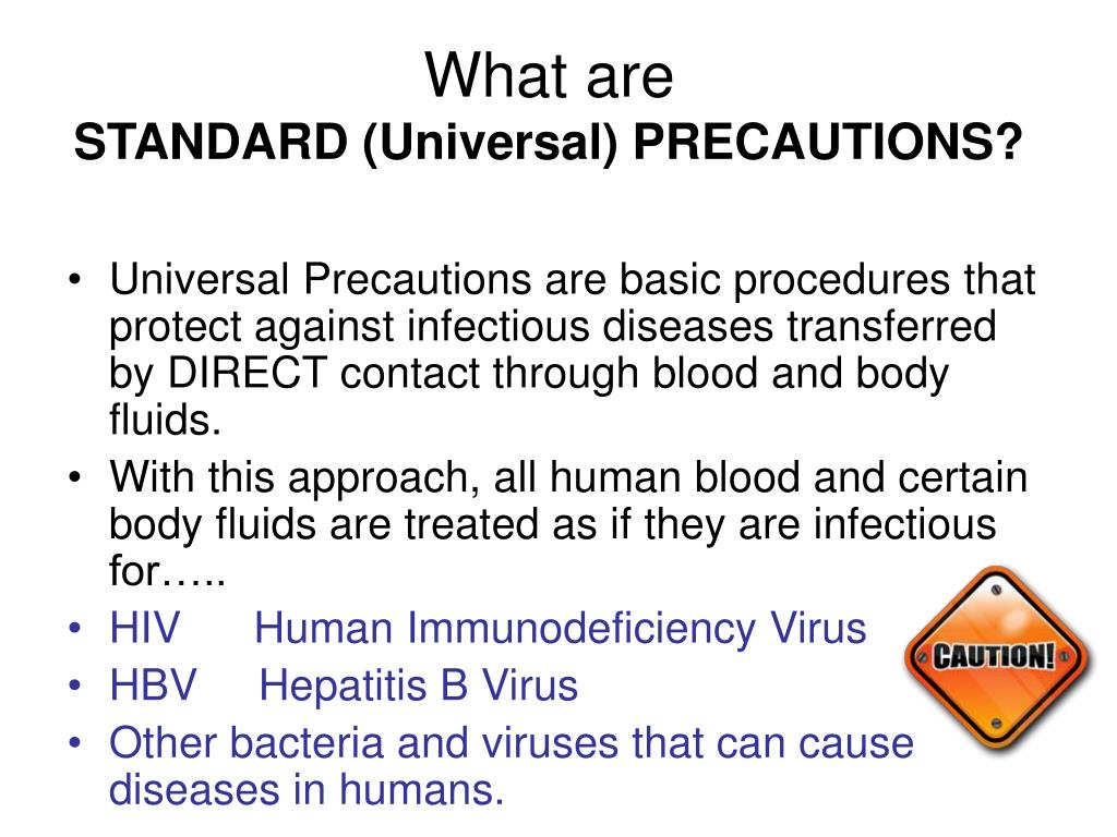 PPT - Infection Control Blood borne Pathogens Universal Precautions ...