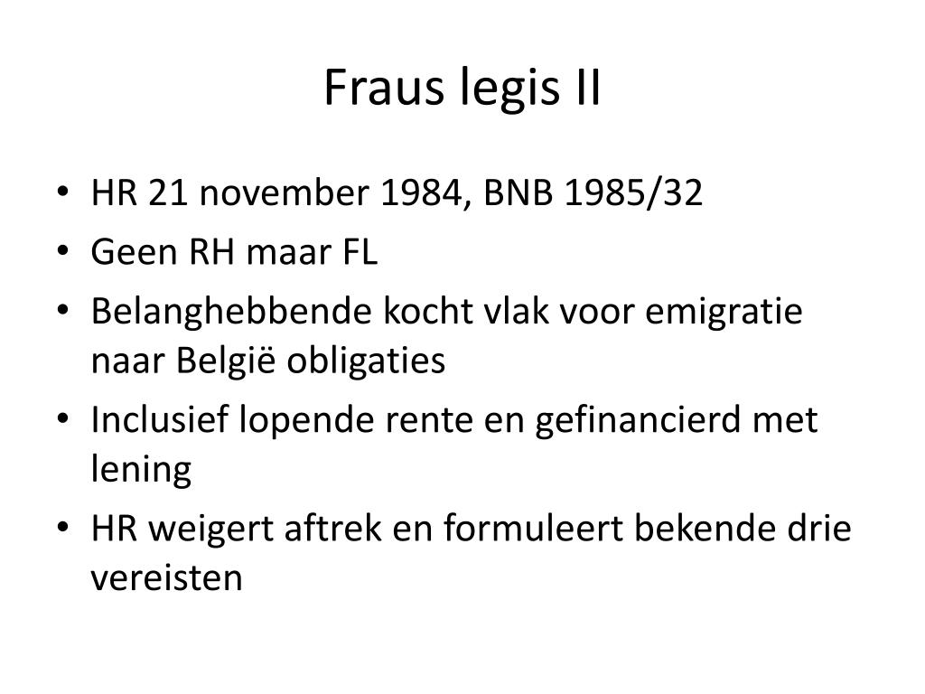PPT - Wetsmisbruik en de Nederlandse belastingrechter II Verdieping ...