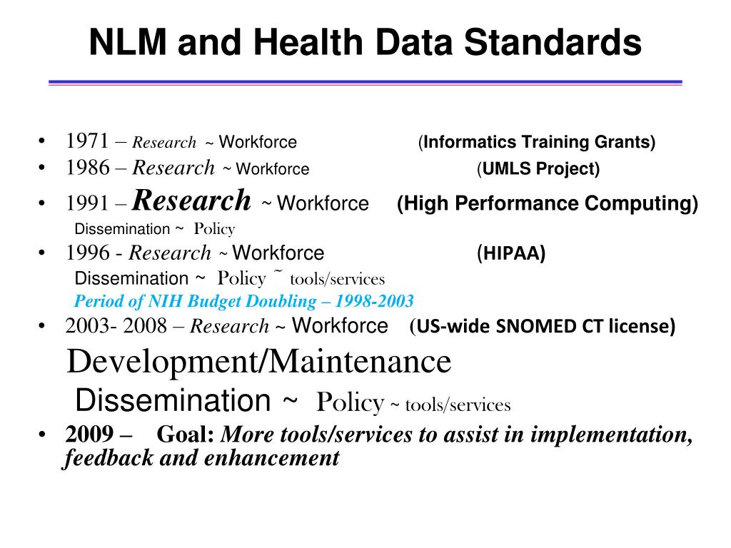 PPT - Enhancing Electronic Health Records through Standardization: NLM ...